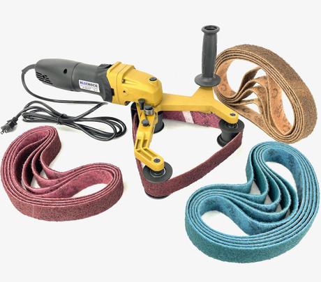 BLUEROCK 40A & 3M® Scotch-Brite® 15 Belts Package Deal Pipe Portable ...