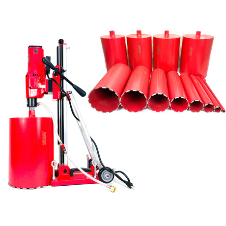 BLUEROCK 12Z1 T/S Concrete Core Drill & 1"-12" Wet Bit Set PACKAGE DEAL ...