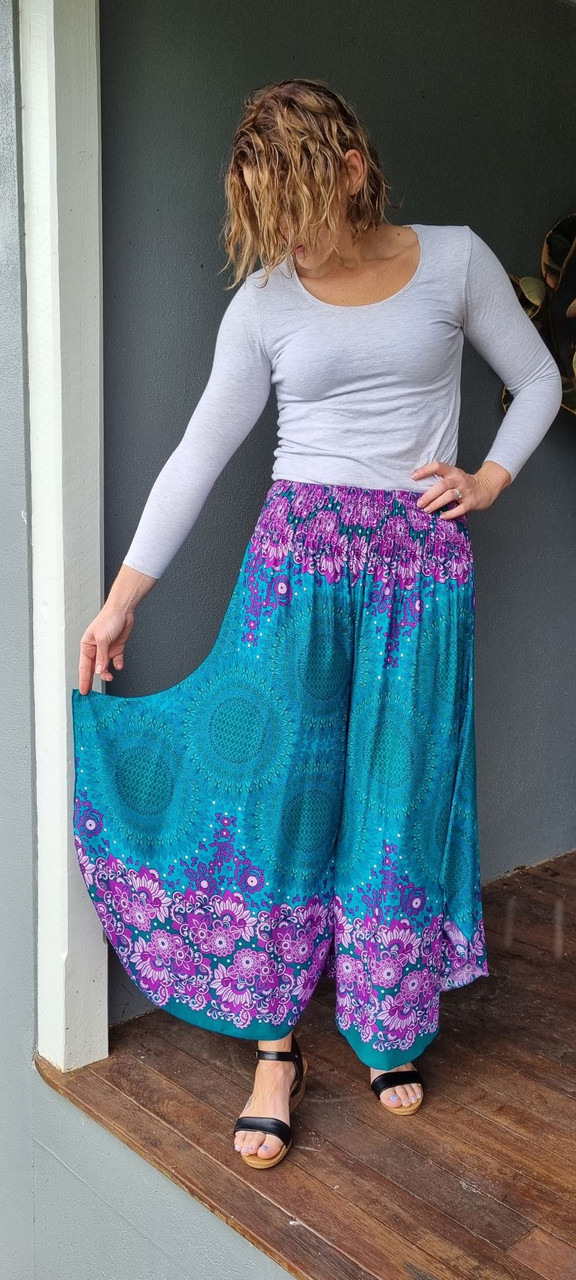Mystic Flared Pants - Turquoise