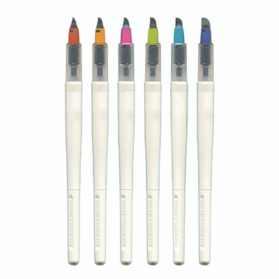 Set of 6 Radius-cut Pilot Parallel Pens - John Neal Books