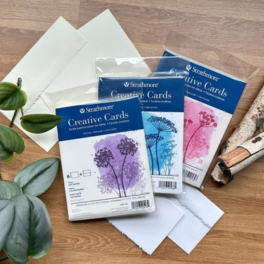 Strathmore Creative Cards, Ivory with Deckle, 5" x 7"