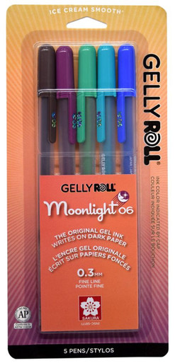 Gelly Roll Moonlight 06 Fine Tip Set of 5, Twilight
