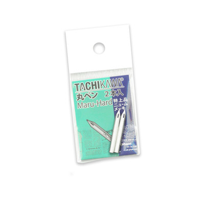 Tachikawa Tin-Plated Double Polished Maru Nib, 2pk