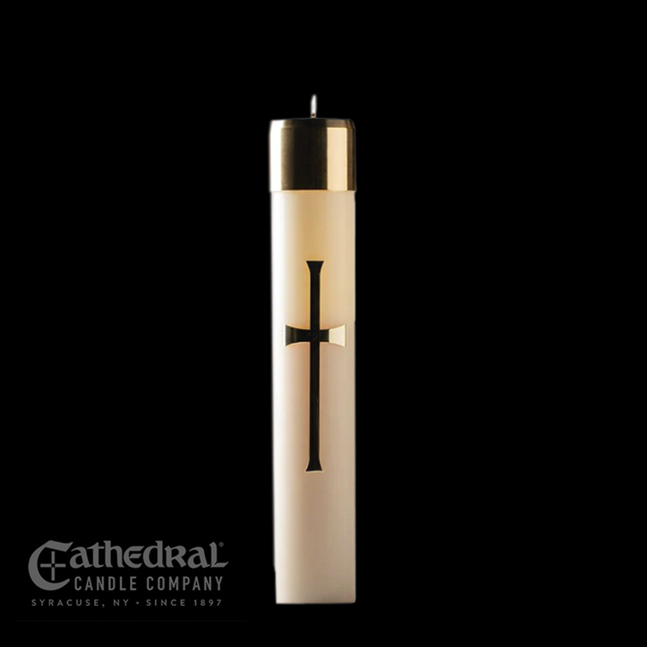 Refillable Christ Candle | Oil Candle | Latin Cross Design
