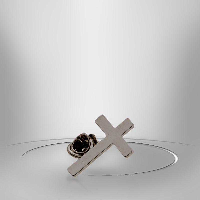 Lapel Pin | Cross | Nickel Toned Finish - F.C. Ziegler Company