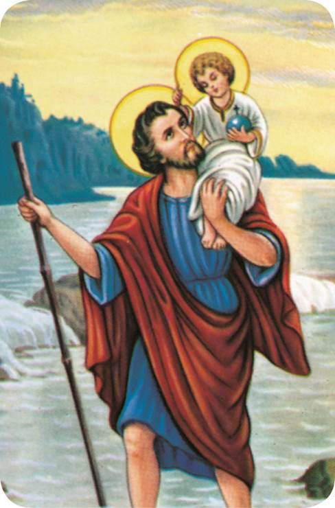 St Christopher, Travel Protection, 2D Holy Card - F.C. Ziegler Company