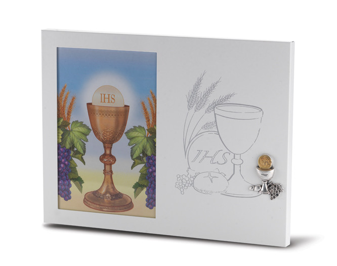 Blessed Sacrament, First Communion Frame, Silver Finish Metal, 4" x 6 ...