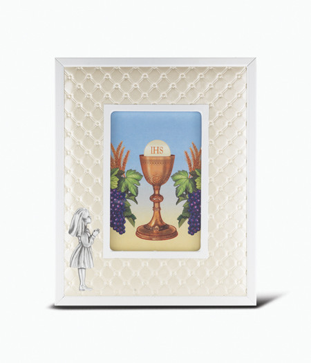 Standing Girl | First Communion Frame | Synthetic Leather | 4" 6" - F.C ...