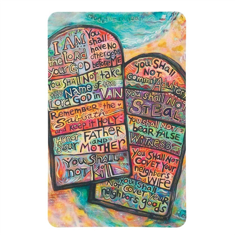 10 Commandments, Contemporary, Holy Card - F.C. Ziegler Company