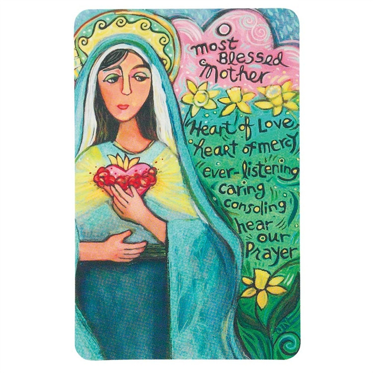 Most Blessed Mother | Contemporary | Holy Card with Prayer - F.C ...