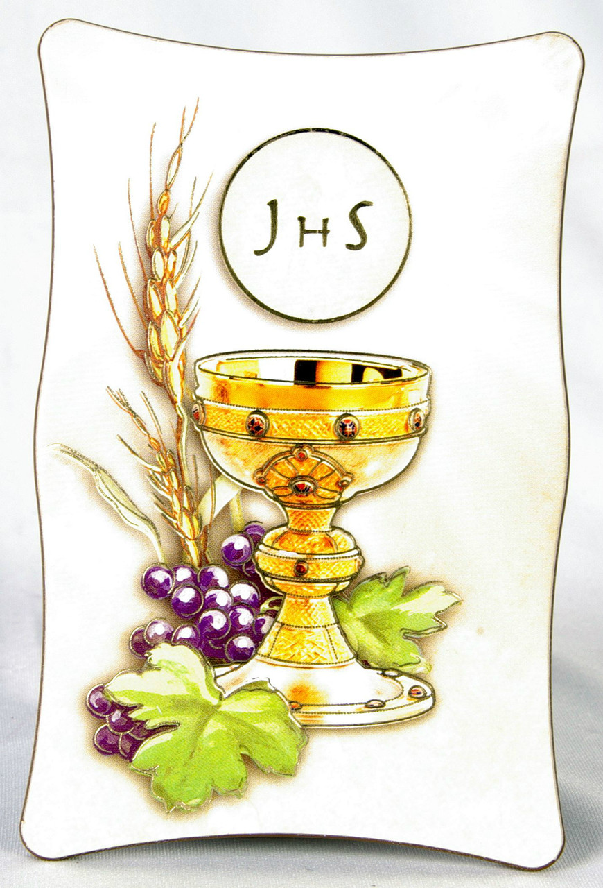 Blessed Sacrament With Wheat & Grapes | First Communion Plaque | Italy ...