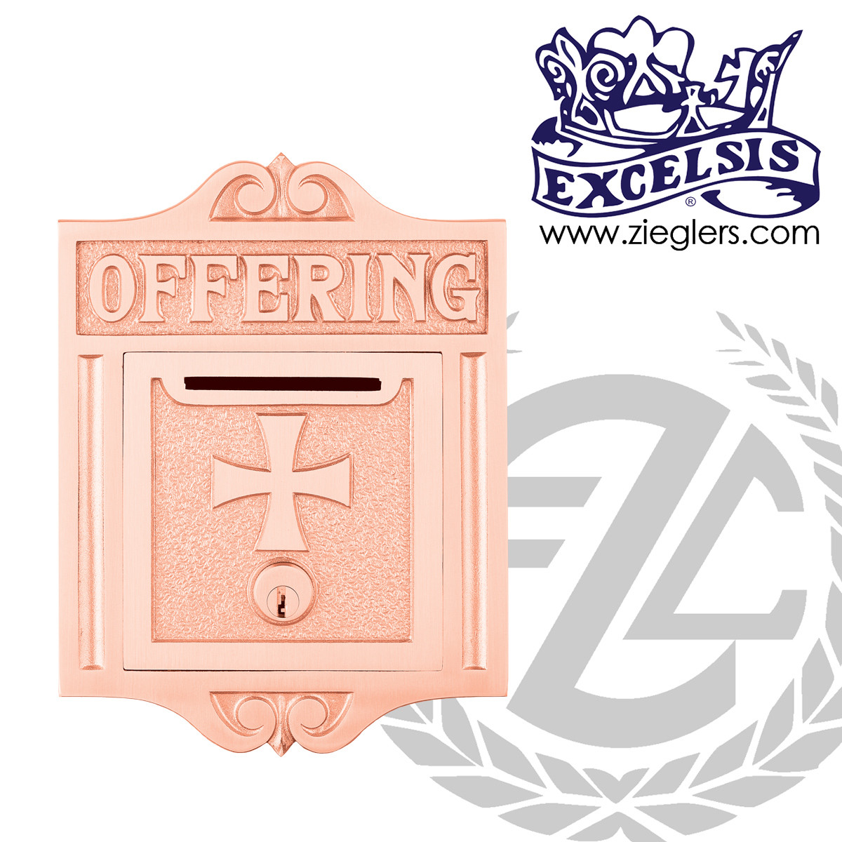 Offering Box, 9" x 6-3/4", Bronze Face, Flared Crosses, 62998, USA - F ...
