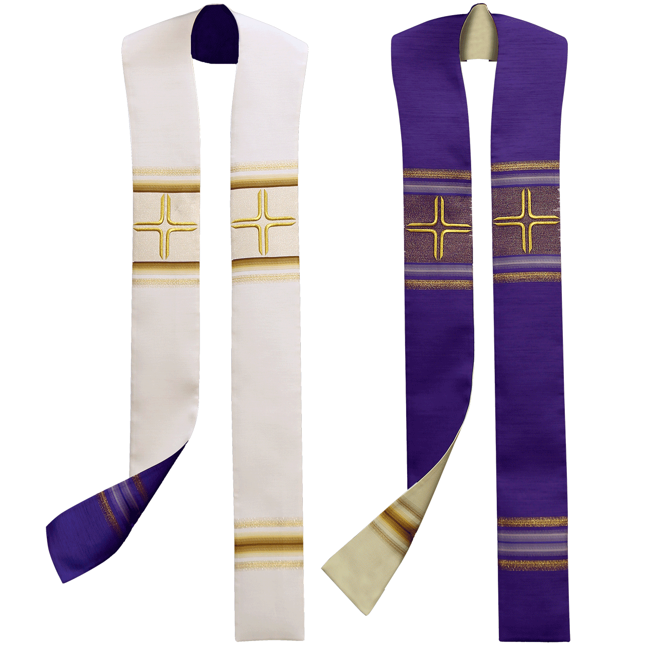 Reversible Priest Overlay Stole, Cross, Polyester, 2 Combinations, 52 ...