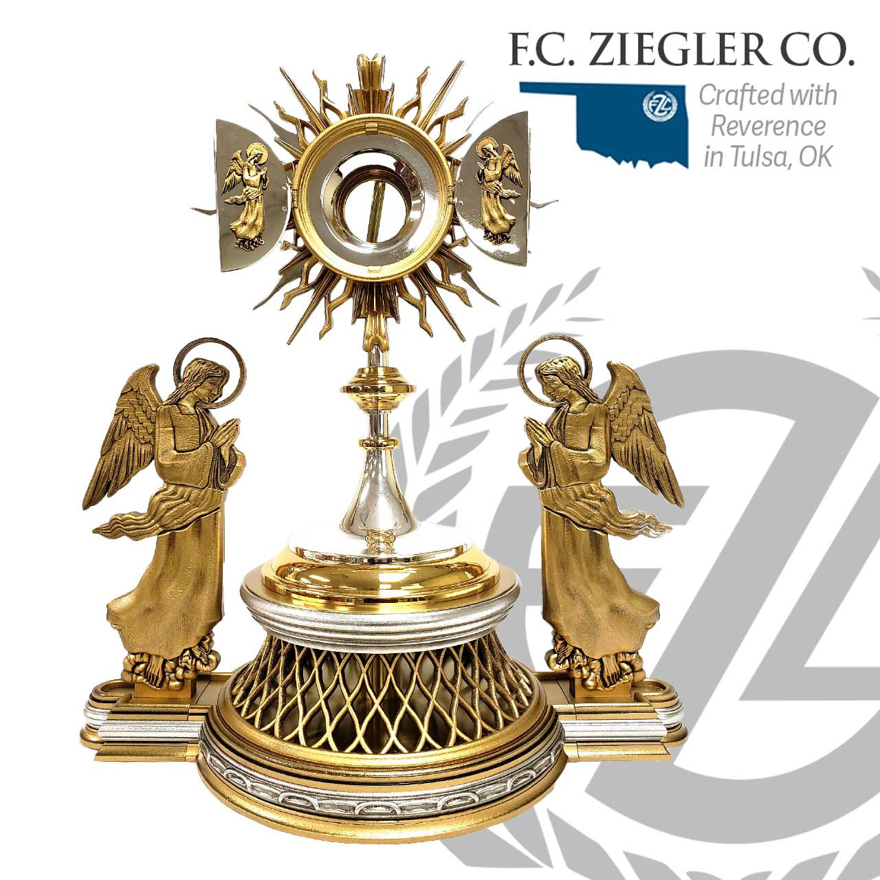 Sacred Heart with Rays Monstrance | Gold & Silver Finish