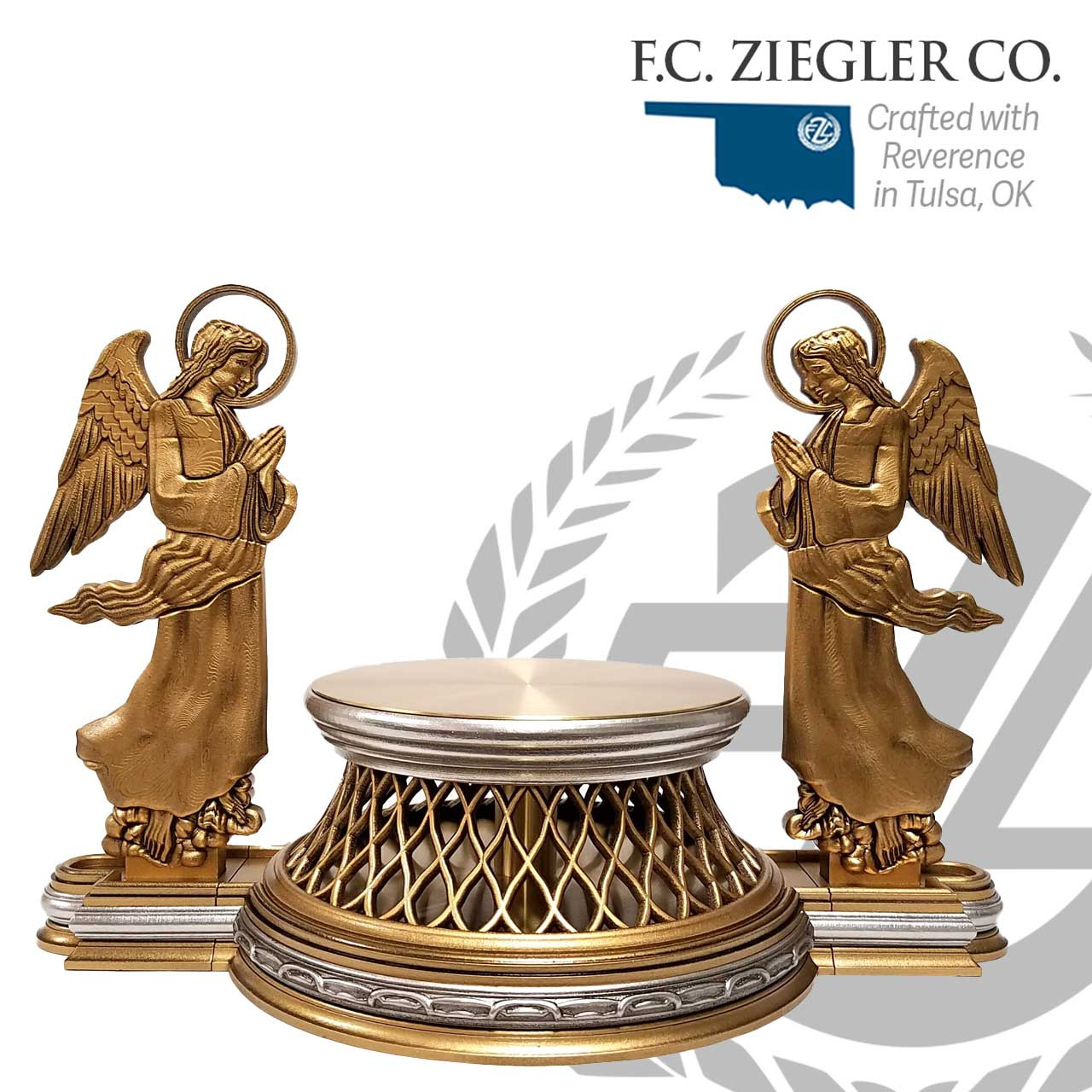 Angel Thabor Table | 24k Gold Plate & Antique Finish