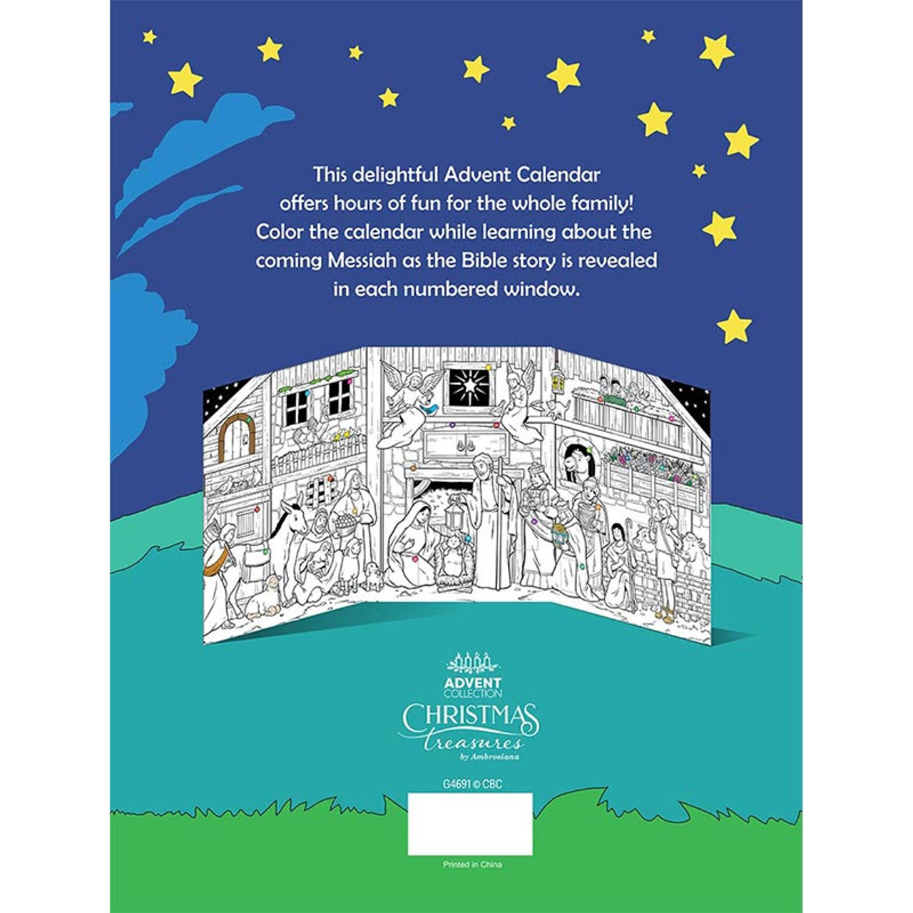 Color-Your-Own Nativity Advent Calendar – Interactive Trifold