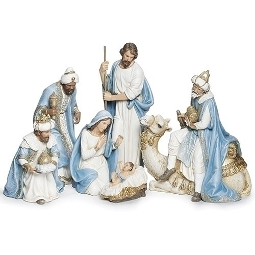 Elegant 6-Piece Nativity Set with King on Camel