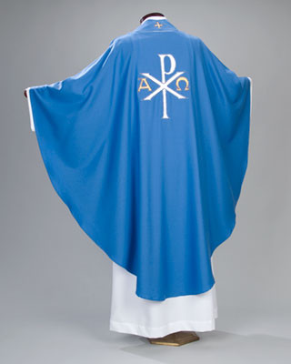 Almy Chasuble & Stole Set 5606 – Gothic Wool Vestments in 4 Colors