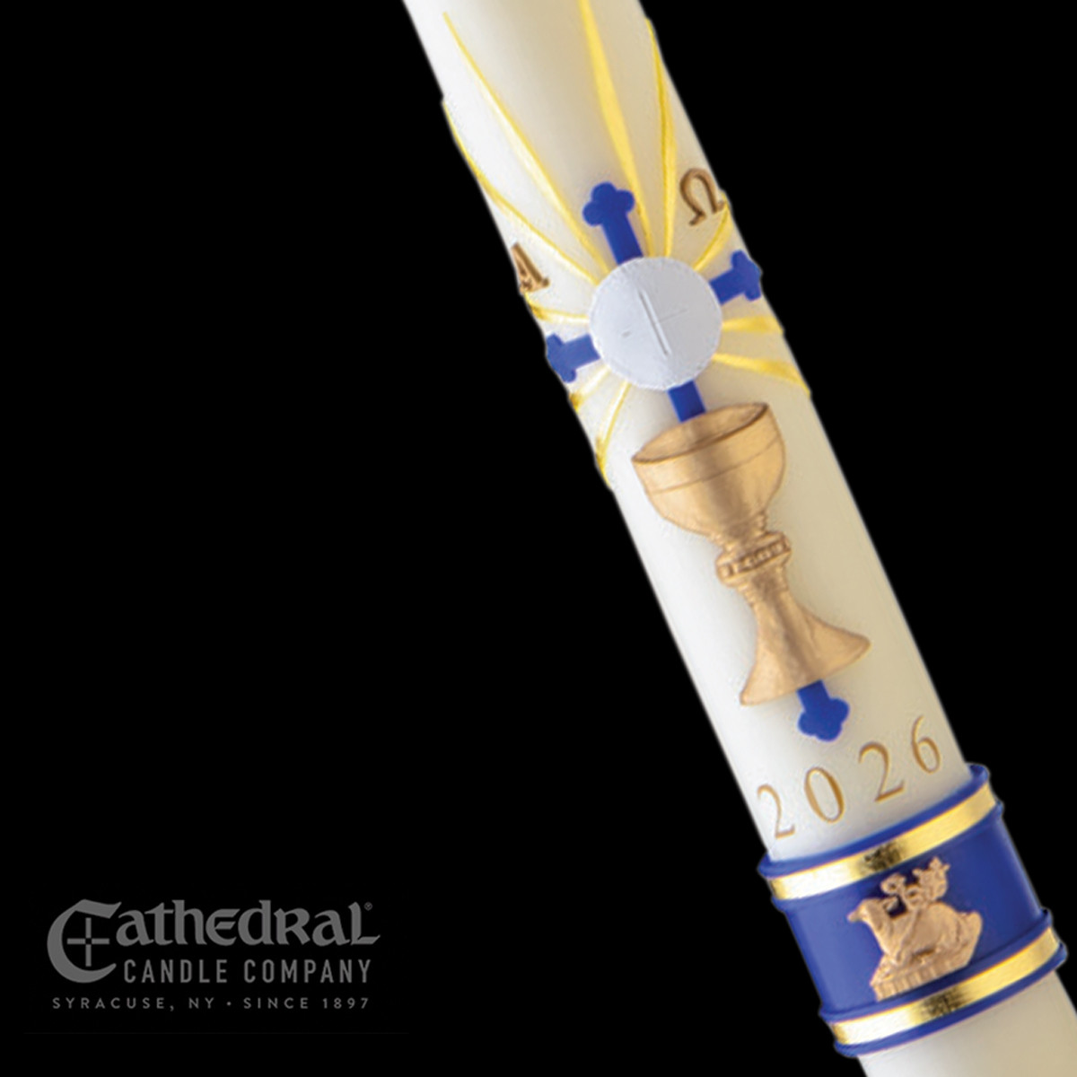 Holy Eucharist Sculptwax® Paschal Candle – 51% Beeswax