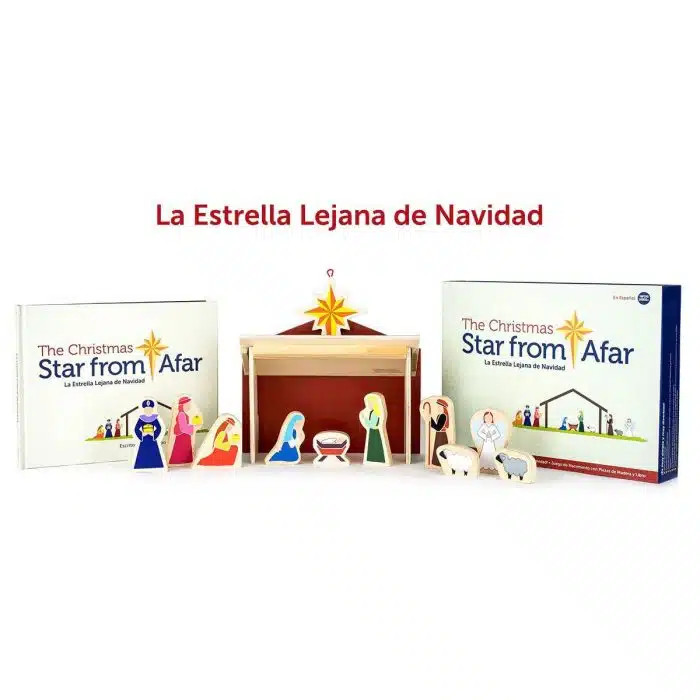 Sigue la Estrella Desde Lejos | Juego Infantil de Natividad en Madera