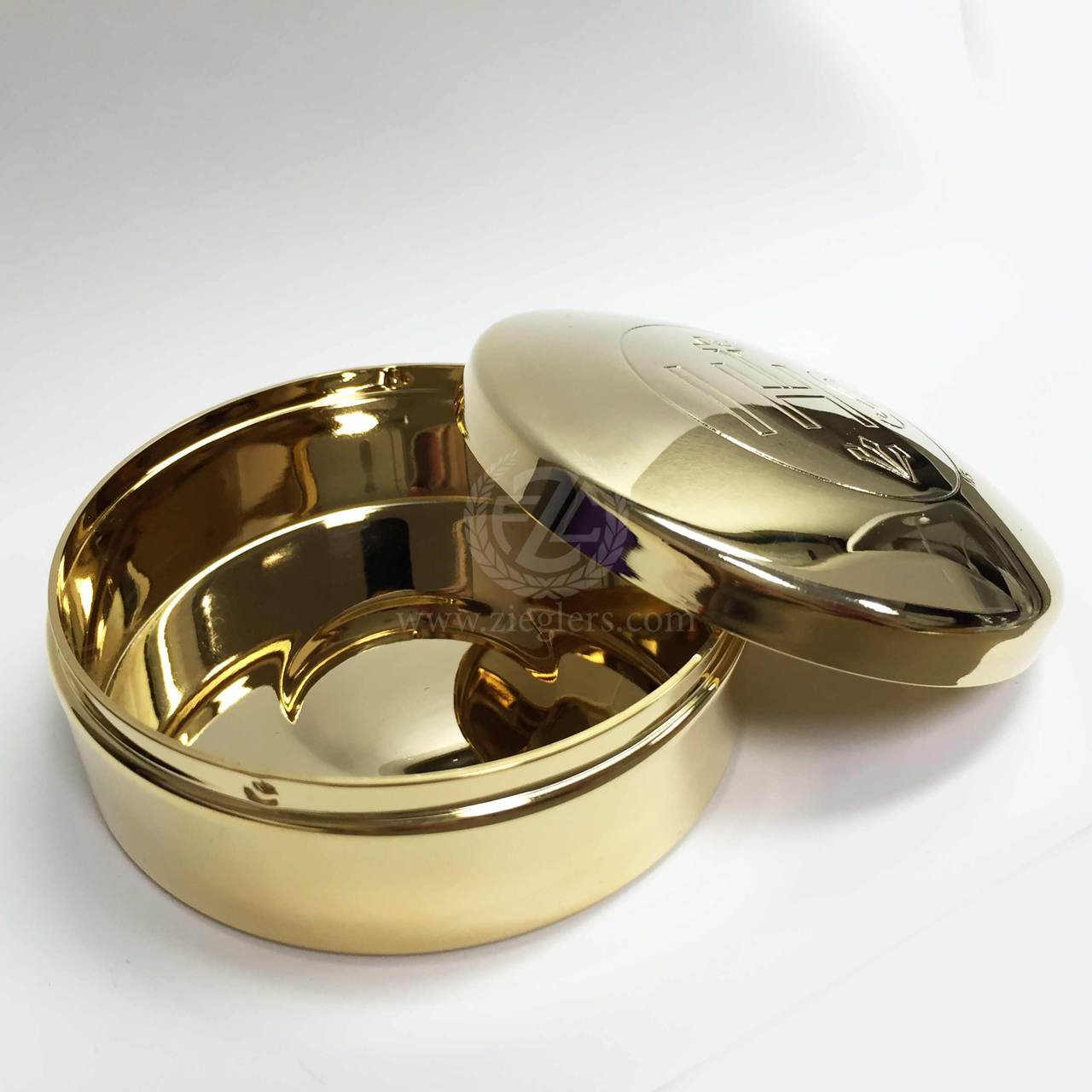 IHS Pyx | 24K Gold Plate Finish | 1"H x 3"D | Hinge-Free Removable Lid ...