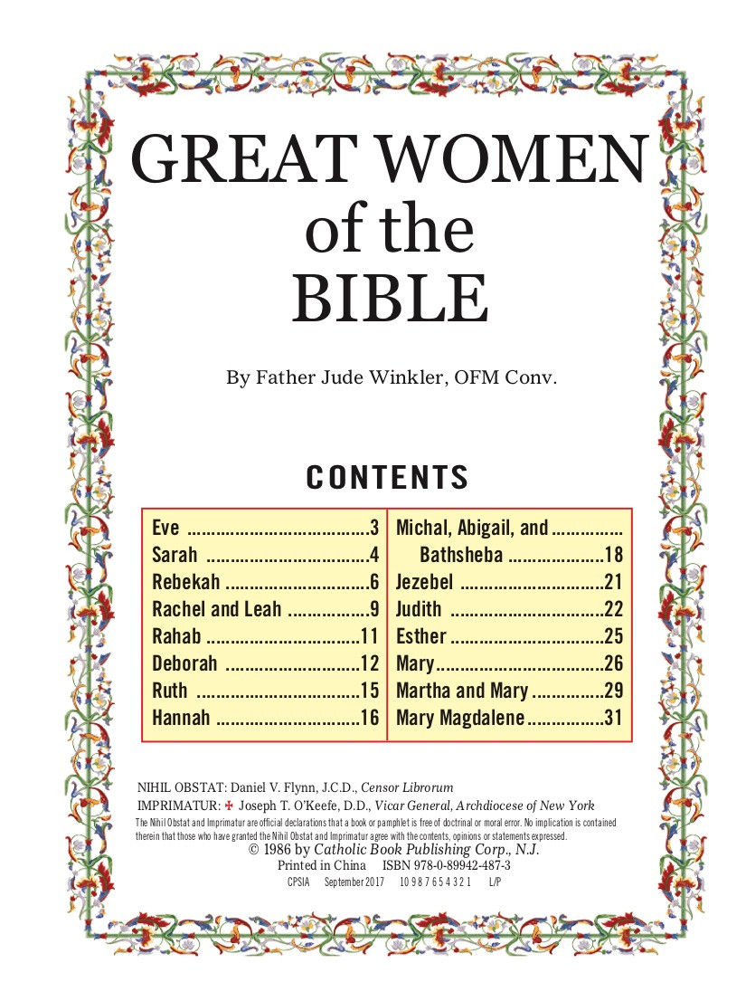 Great Women of the Bible, Childrens Picture Book, Winkler, Paperback ...