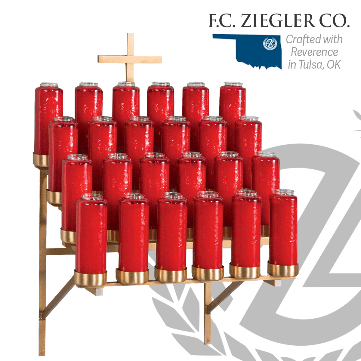 Ziegler Wall-Mounted Votive Stand | 24-Light | Bronze
