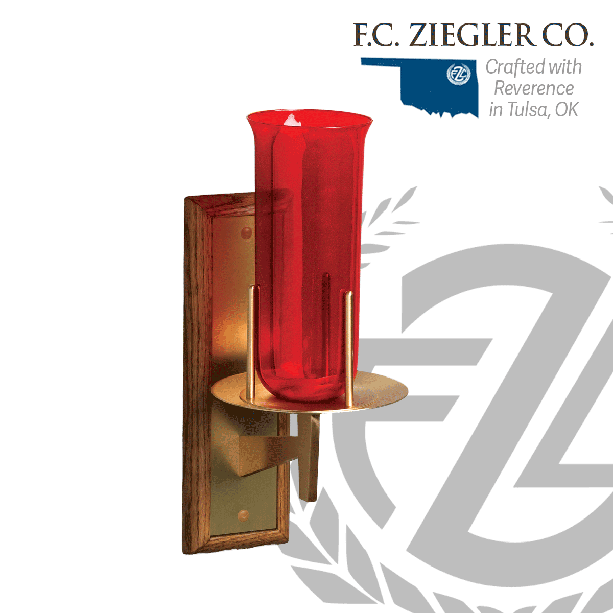 Ziegler Electric Wall Mounted Sanctuary Lamp | 3737E | Bronze