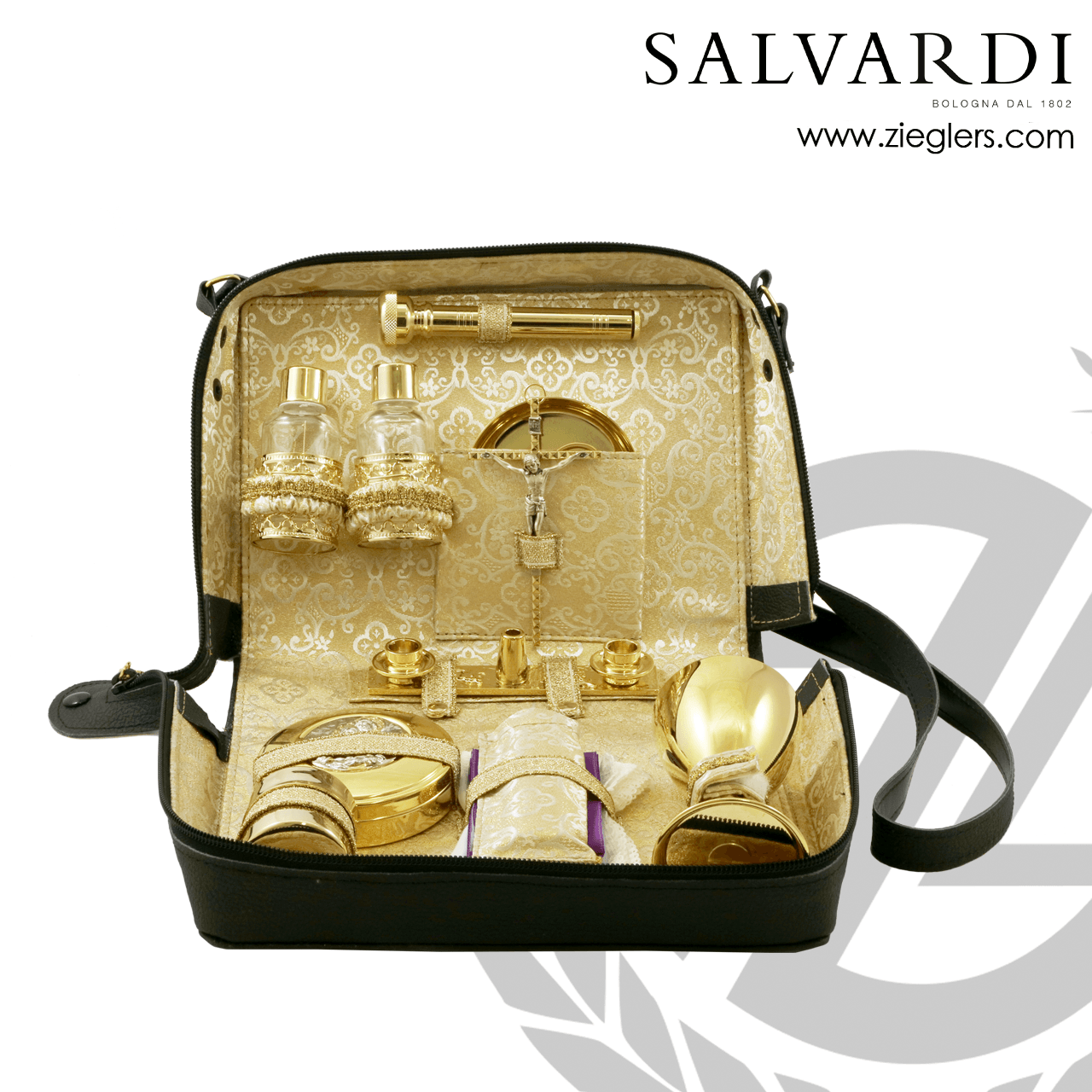 Mass Kit | Black Leather Case with Strap | 9-1/2" x 6-1/2" x 3" | 91 ...