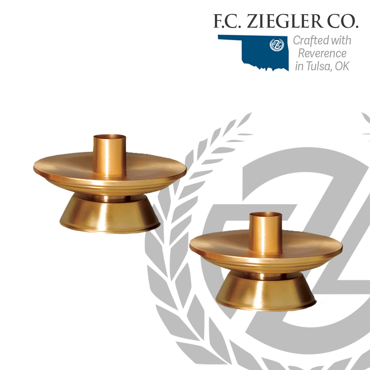 Ziegler Altar Candlesticks | Satin Bronze | Style 3540