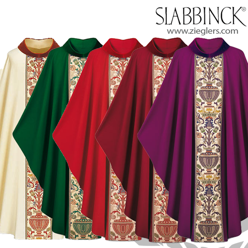 Monastic Chasuble | Embroidered Cross | Roll Collar | 5 Colors ...
