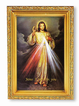 Divine Mercy, Framed Print, Gilded Frame, 5-1/2" x 7-1/4", 461123 - F.C ...