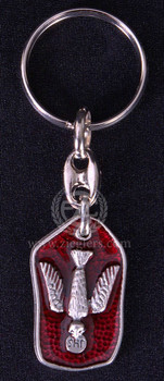 Holy Spirit Key Ring | Red Accent | Silver Oxidized Metal | Italy ...