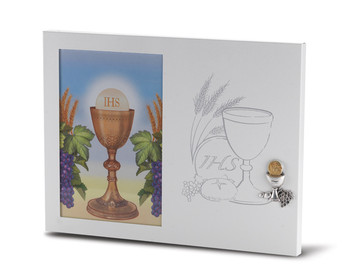 Blessed Sacrament | First Communion Frame | Silver Finish Metal | 4" x ...