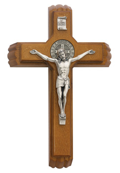 Saint Benedict | Sick Call Crucifix | 12" | Wood | Set - F.C. Ziegler ...