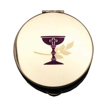 Pyx | Communion Chalice & Wheat | Brass | 1-1/2" diam | Made In USA - F ...