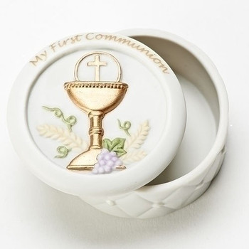 My First Communion | Keepsake Box | Blessed Sacrament | Porcelain | 2-1 ...