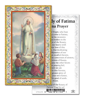 Our Lady of Fatima Prayer Card | Novena | Box of 100 | Italy - F.C ...