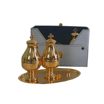 Chrismatory Set | Tray and Case Included | Gold Finish | 17593 | Italy ...
