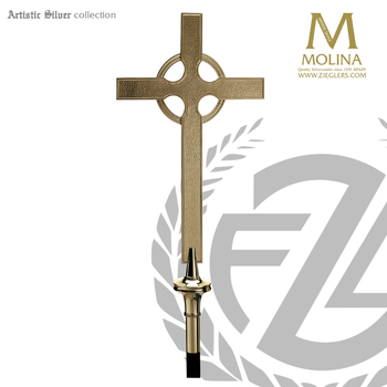 Celtic Style Processional Cross, 81", Hammered Finish, 914, Spain - F.C ...