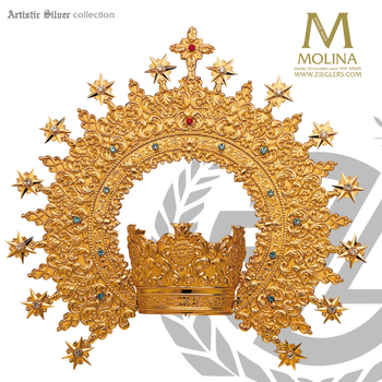 Statue Crown with Corona, 7 Sizes, Rich Ornamentation, 132, Spain - F.C ...