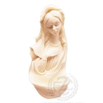 Virgin Mary Holy Water Font | Ivory Look | 6-1/4” | Resin | Italy ...