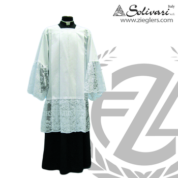 Clergy Surplice | 11" Lace | Square Neckline | Cotton Blend | 4 Sizes ...