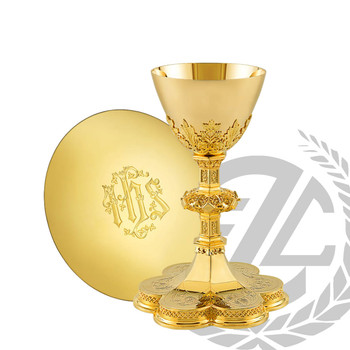 Neo-Gothic Style Chalice with Grapes and Leaves