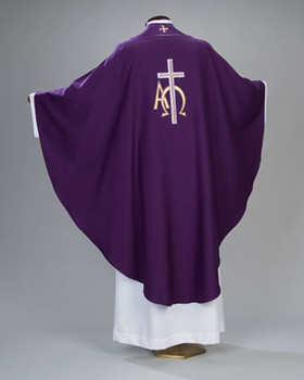 Almy Chasuble & Stole Set 5606 – Gothic Wool Vestments in 4 Colors