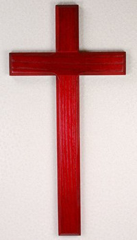 Plain Cross | Cherry Finish | 10" | USA - F.C. Ziegler Company