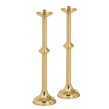 Acolyte Candlestick, Brass, Two-Tone Finish, 24", K137 - F.C. Ziegler ...