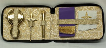 Sick Call Set for Priest in Black Leather Case, Italy - F.C. Ziegler ...