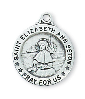 Saint Elizabeth Ann Seton Necklace | Sterling Silver Medal | 18" Chain ...