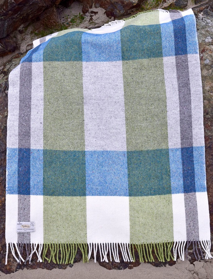 Donegal Tweed Mediterranean Fringed Throw | Studio Donegal
